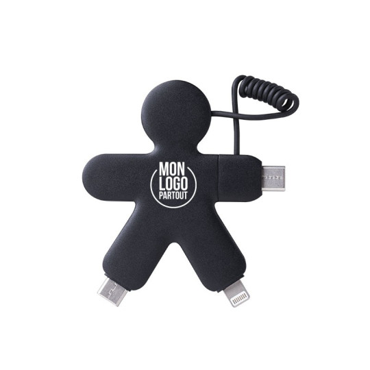 Câble de recharge personnalisable buddy Xoopar ® - Boite à Objets